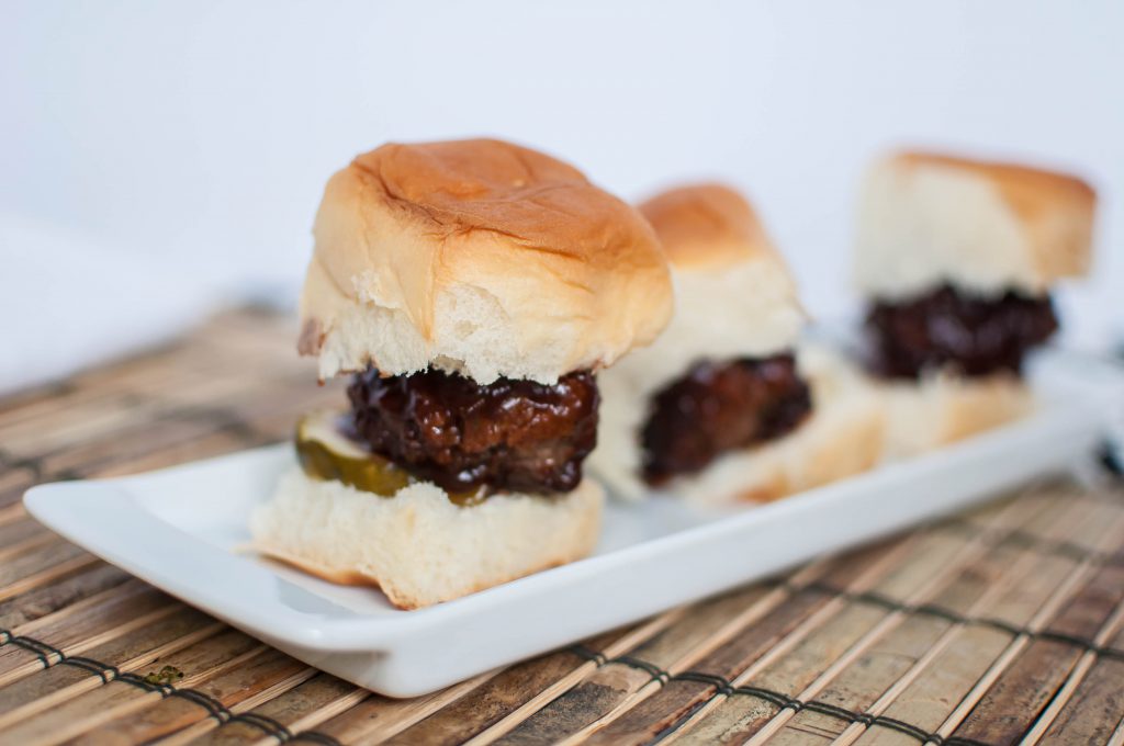 Cheddar Stuffed BBQ Meatball Sliders - Meg's Everyday Indulgence