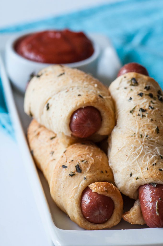 Garlic Bread Pigs In a Blanket - Meg's Everyday Indulgence