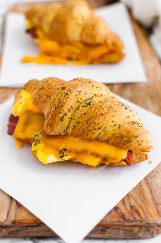 Baked Breakfast Croissant Sandwiches - Meg's Everyday Indulgence