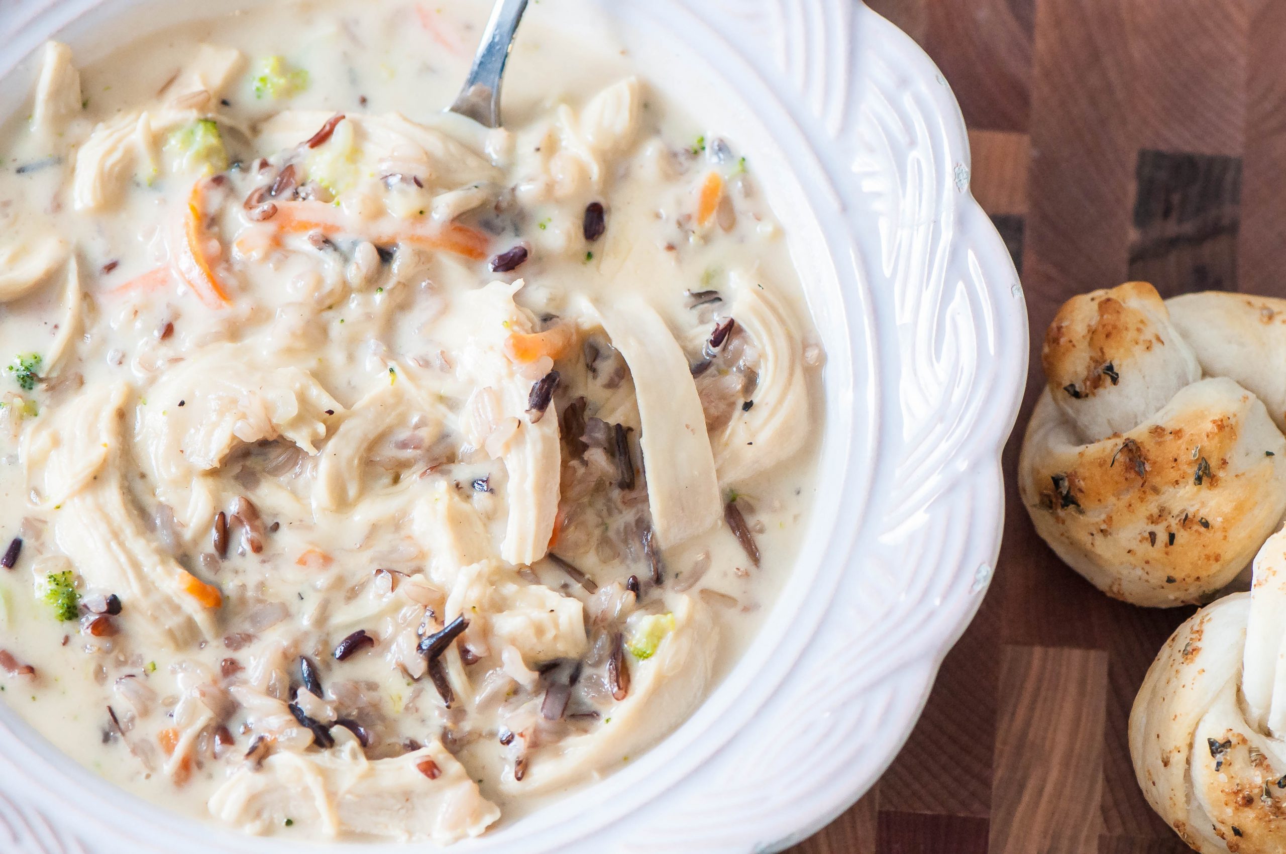 Cheesy Chicken Wild Rice Soup - Meg's Everyday Indulgence