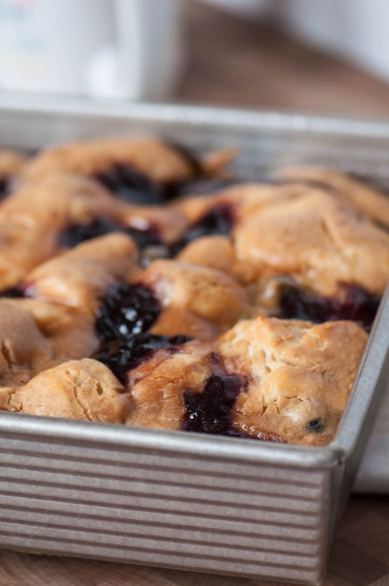 Peanut Butter and Jelly Biscuit Bake - Meg's Everyday Indulgence