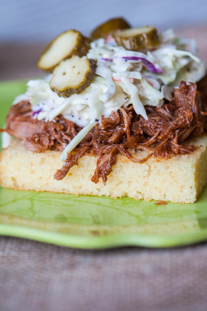 BBQ Pork Cornbread Stacks - Meg's Everyday Indulgence