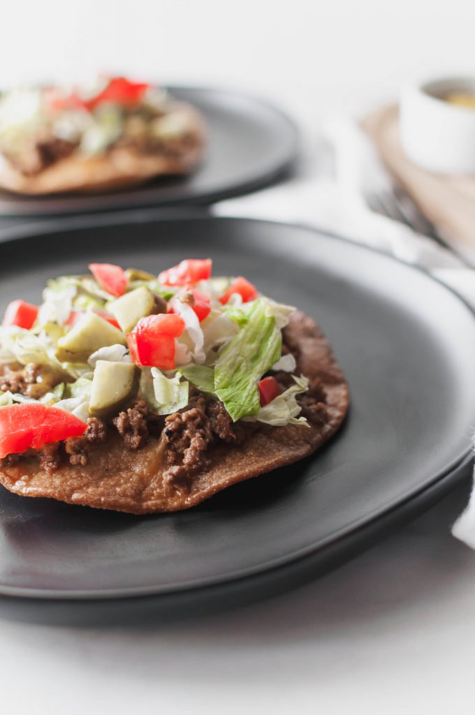 Cheeseburger Tostadas - Meg's Everyday Indulgence