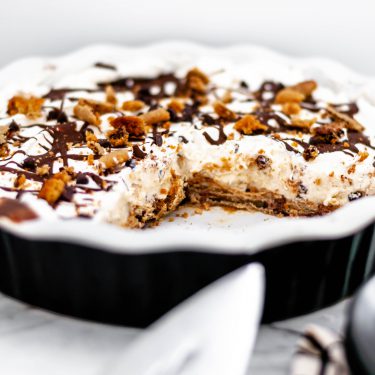 Chocolate Chip Cookie Dough Ice Cream Pie - Meg's Everyday Indulgence