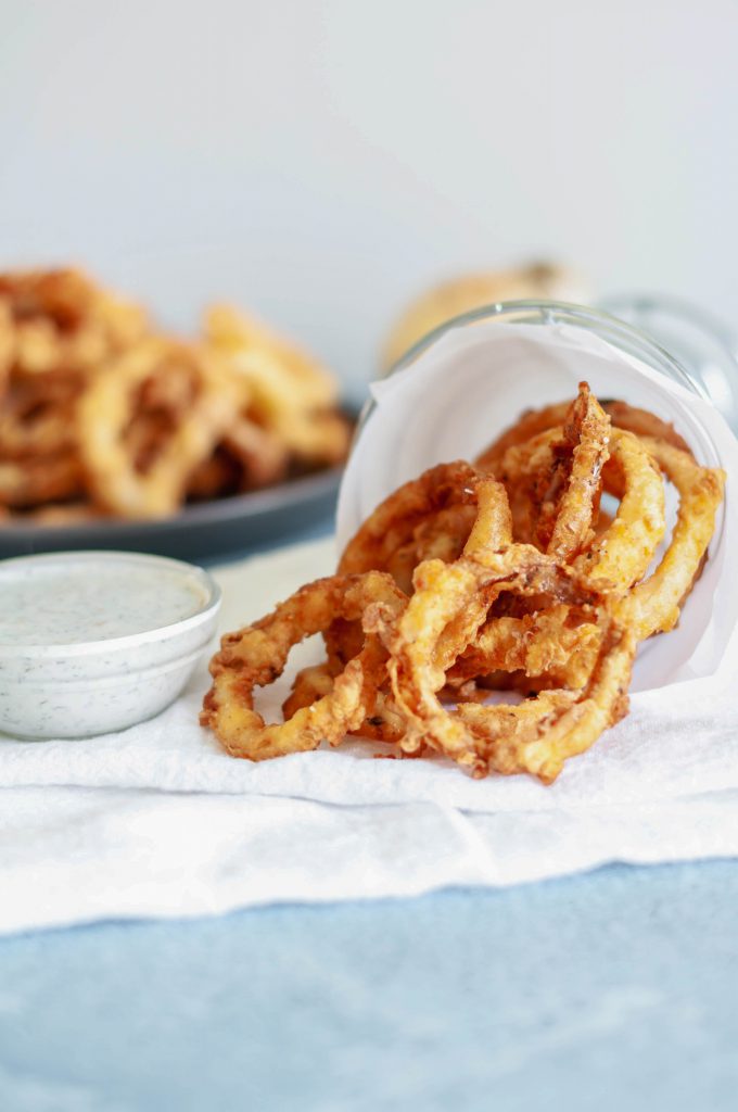 Crispy Onion Rings with Buttermilk Dill Dressing - Meg's Everyday ...