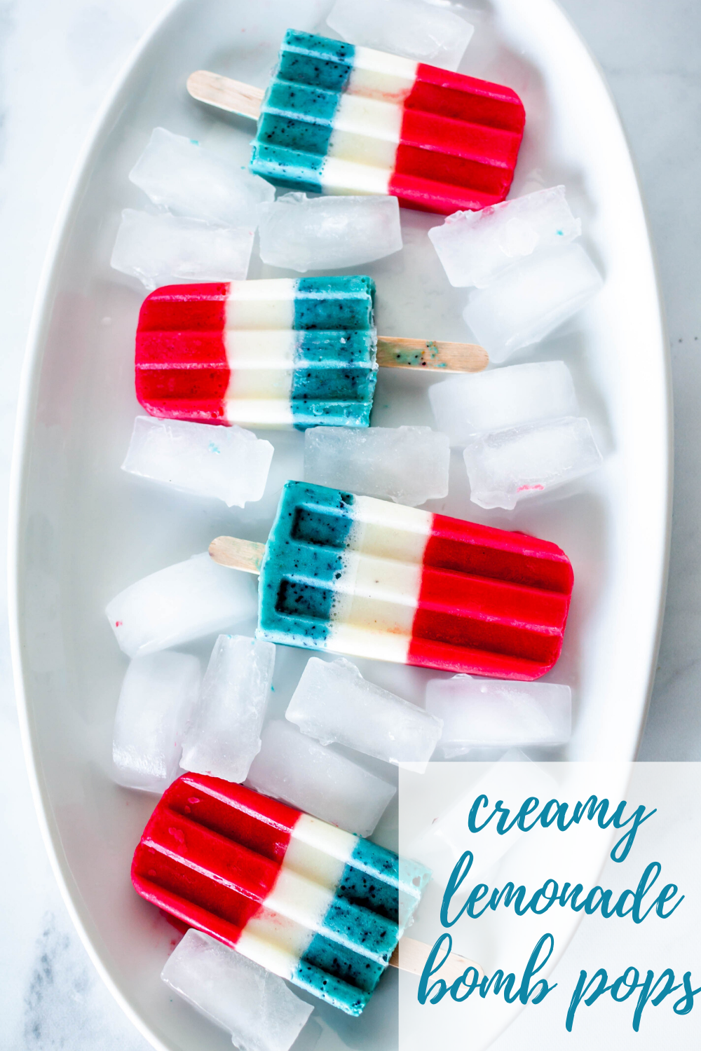Creamy Lemonade Bomb Pops - Meg's Everyday Indulgence