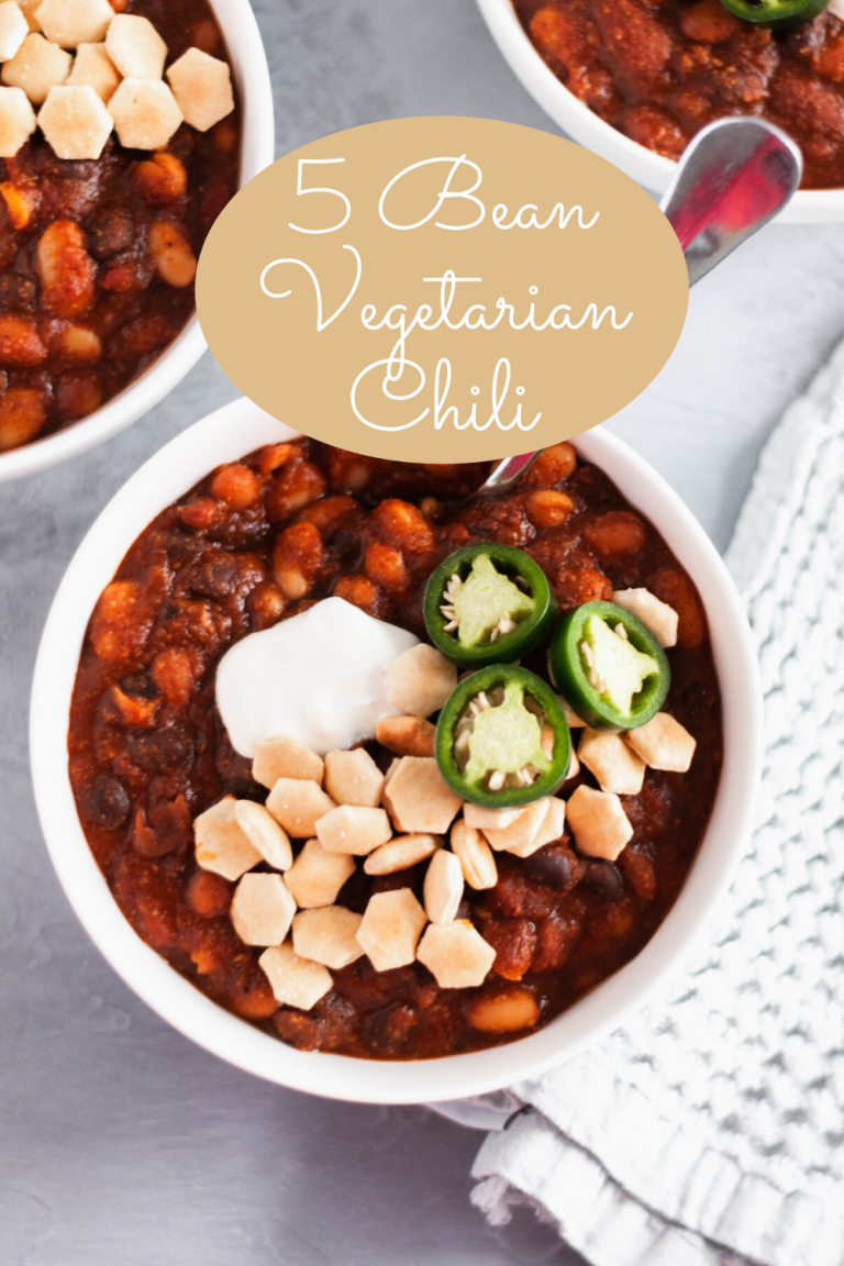 5 Bean Vegetarian Chili - Meg's Everyday Indulgence