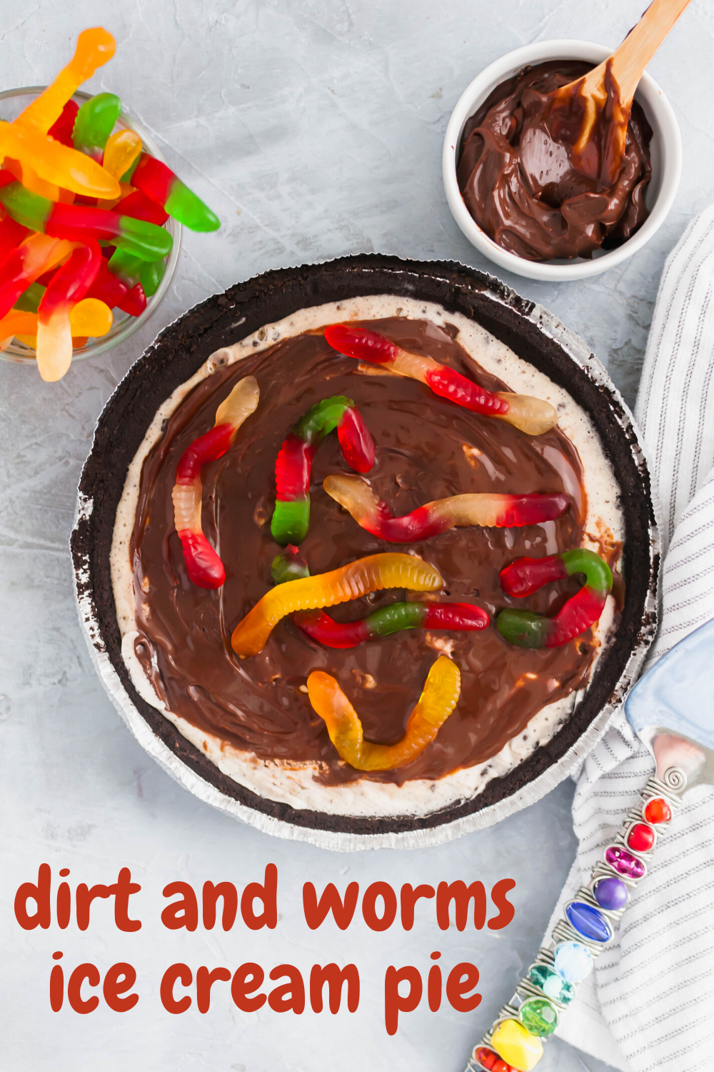 Dirt and Worms Ice Cream Pie - Meg's Everyday Indulgence