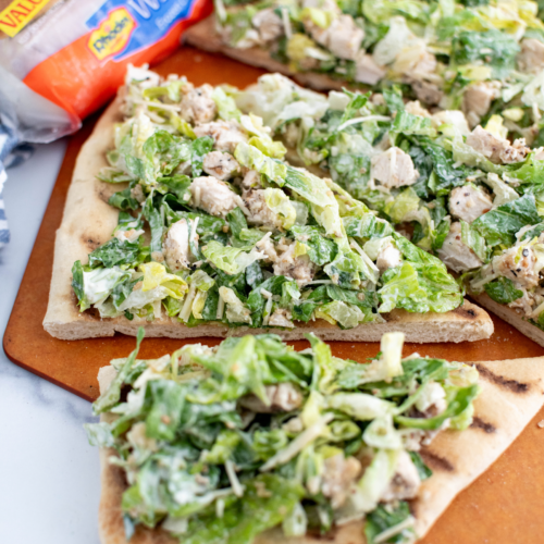 Grilled Chicken Caesar Salad Flatbread - Meg's Everyday Indulgence